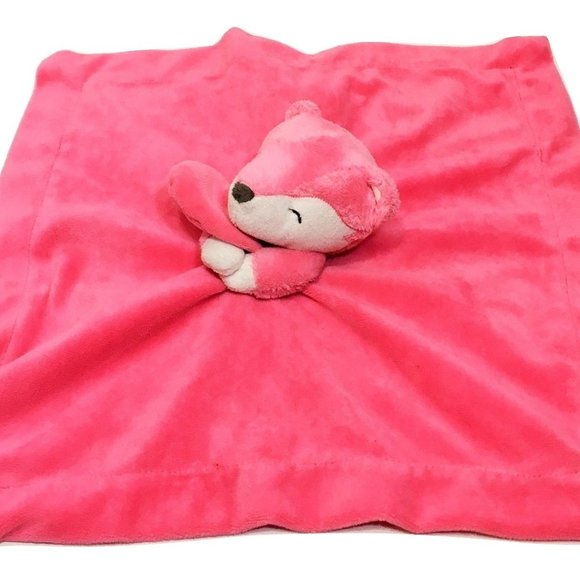 Carter's | Other | Rare Htf Carters Pink Fox Rattle Security Blanket ...